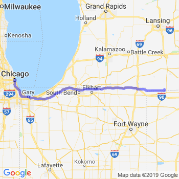 Limousine service between Waldron, MI and O'Hare Midway airport