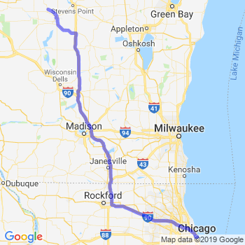 Limousine service between Vesper, WI and O'Hare Midway airport