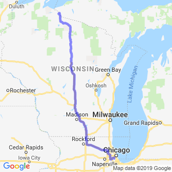 Limousine service between Gile, WI and O'Hare Midway airport