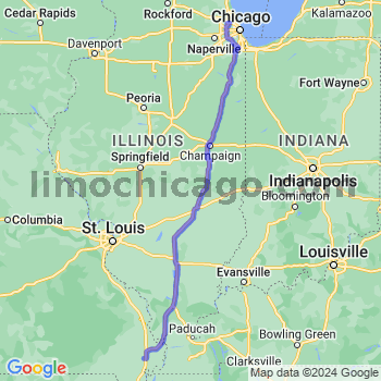 Limousine service between Matthews, MO and O'Hare Midway airport